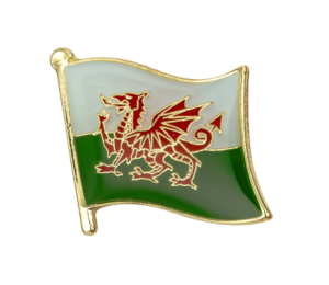 Wales Flag Welsh Lapel Pin Proudly. Pride Badge Lapel Hat Tie Pin Brooch - Patchpinflag