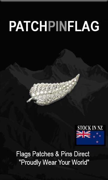 Silver Fern Lapel Pin Proudly Pride Badge Lapel Hat Tie Pin Brooch - Patchpinflag