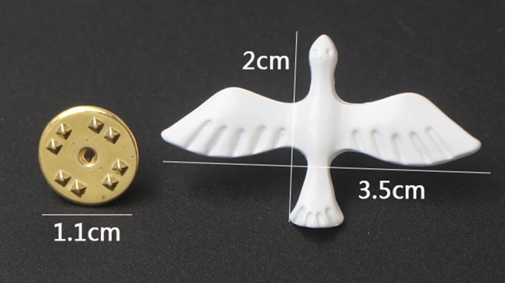 White Dove Of Peace Dove Lapel Pin Proudly. Pride Badge Lapel Hat Tie ...